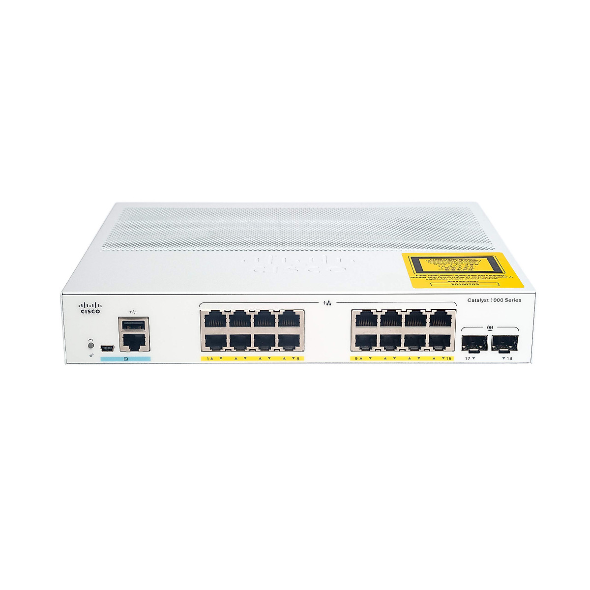 Cisco Catalyst 1000-16T-E-2G-L Network Switch, 16 Gigabit Ethernet ...