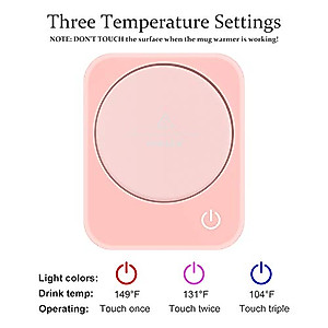 VOBAGA Coffee Mug Warmer, Electric Coffee Warmer for Desk with Auto Shut Off, 3 Temperature Setting Smart Cup Warmer for Heating Coffee, Beverage, Milk, Tea and Hot Chocolate (No Cup)
