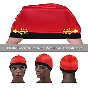 Yemita Wave Cap, Silky Stocking Wave Cap for Men, Silk Durag Good Compression Cap for Waves 3Pcs Black