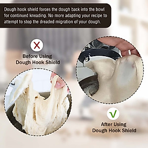 Dough Hook Shield for kitchen Mixer, Accessories and Attachments for Kitchen Stand Mixers, Make Your Bowl Lift Mixer Mix Without The Mess, Mixer Bowl Cover Lid Only for Kitchen Aid C Shape Hooks