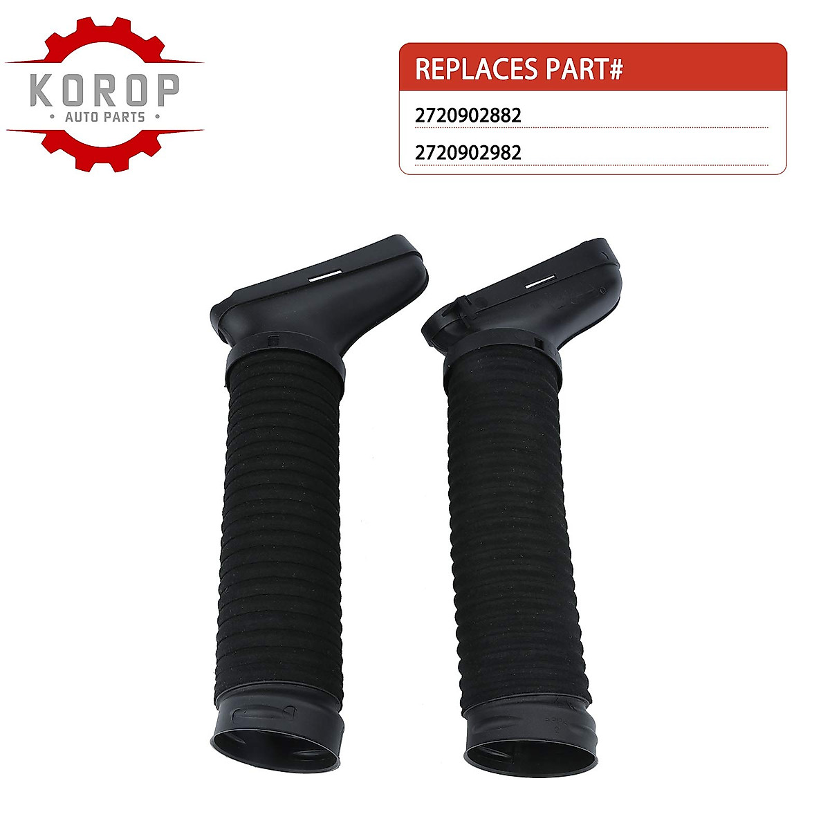 Air Cleaner Intake Hose Replaces# 2720902982 2720902882 Fits for Mercedes-Benz 2010 2011 2012 GLK350 3.5L, Right + Left Side Fresh Intake Boot Tube Duct