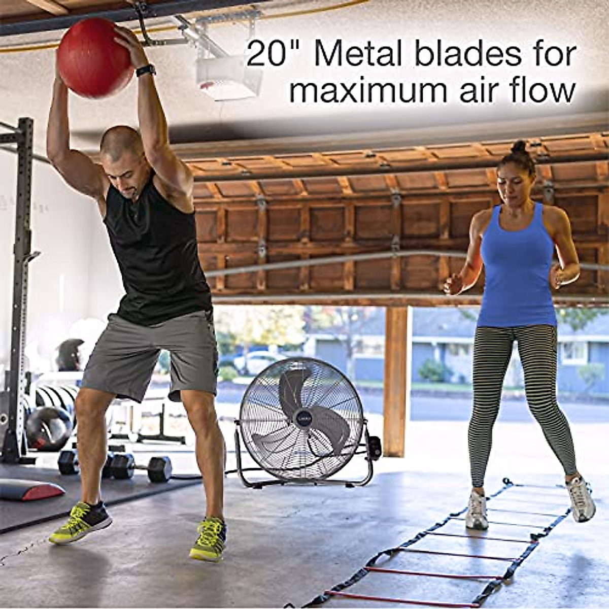 Lasko 20″ High Velocity QuickMount, Easily Converts from a Floor Wall Fan, Silver 2265QM