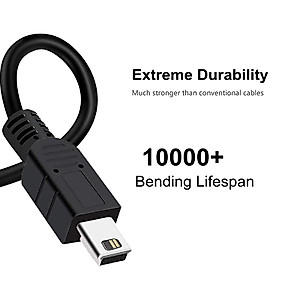 Alitutumao Replacement TI-84 Plus Charging Cable Camera USB Cable Data Interface Cord Compatible with Canon PowerShot EOS DSLR Cameras, TI-84 Plus, TI-84 Plus C Silver Edition, TI 89 Titanium