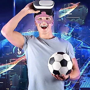 PORPUR 2PCS Home VR Eye Mask Accessory Adjustable Breathable Sweat Band Elastic Face Cover for Oculus Quest 2, HTC Vive, PS, Gear, VR Workouts Supernatual with Virtual Reality Headsets