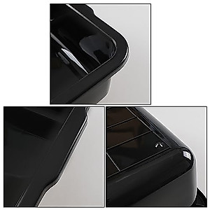 Uumitty Black Commercial Bus Tubs, 32 L Plastic Bus Box/Wash Basin, 4 Packs
