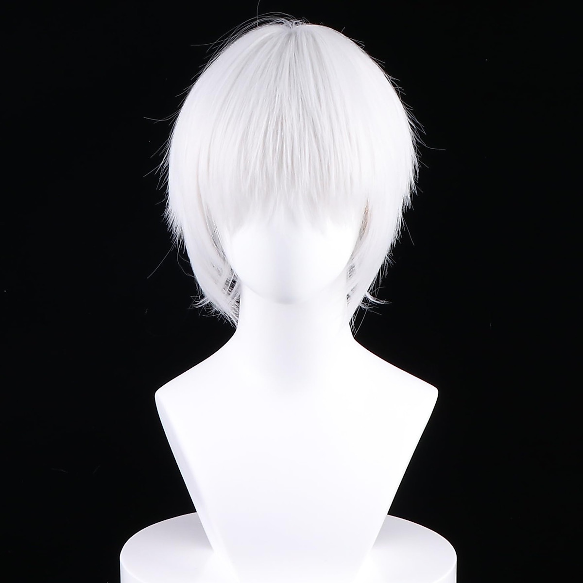 KiyaCos Anime Silver White Cosplay Wig Synthetic Party Hair Anime Comics Coser Costume Wigs