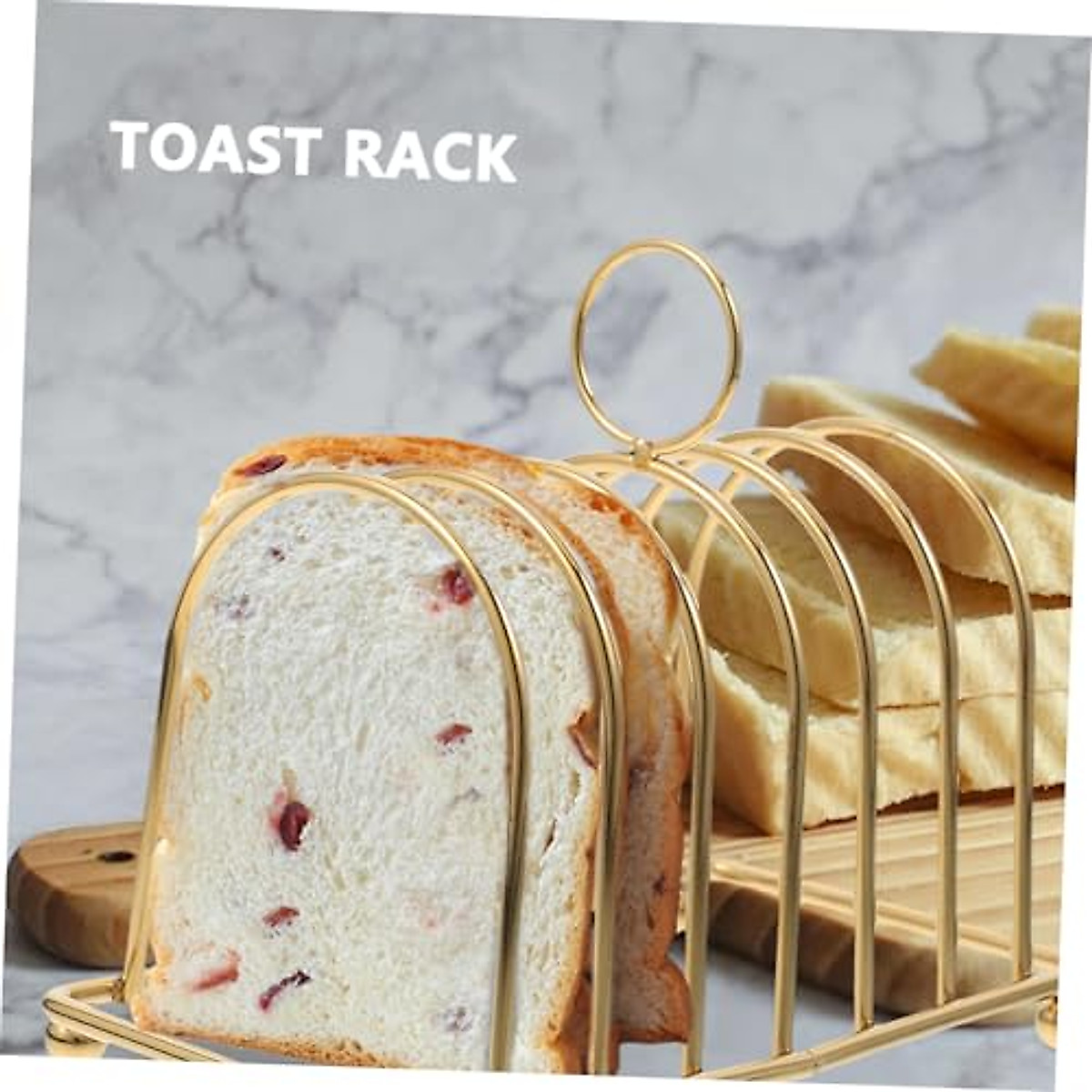 PartyKindom Stainless Steel Shelf Toast Holder Bread Rack Kitchen Toast Rack Toast Racks Bread Holder Toast Rack Bread Slices Stand Toast Rack Replacement Reusable Toast Stand Golden