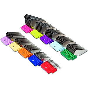 Oster Pro 3000i Cordless Lithium Ion Animal Pet Clipper with Size 10 CryogenX Blade 10-Piece Stainless Steel Pet Clipper Guide Comb Kit