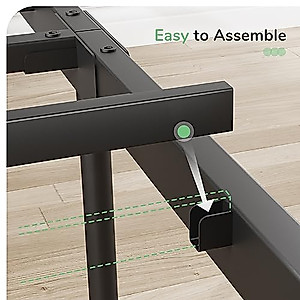 Novilla Metal King Size Bed Frame with Headboard and Footboard, 14 Inch Platform Bed Frame with Storage, Mattress Foundation No Box Spring Needed, Strong Metal Slats Support