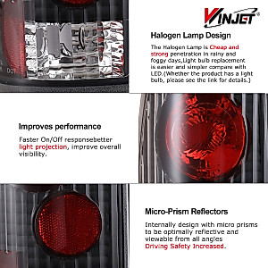 Winjet Tail Lights For 1997-2003 Ford F-Series F150 (Fits Styleside Models ONLY),2004 F150 Heritage, 1999 2000 2001 2002 2003 2004 2005 2006 2007 F250 F350 F450 F550 Super Duty Pickup Truck Taillights