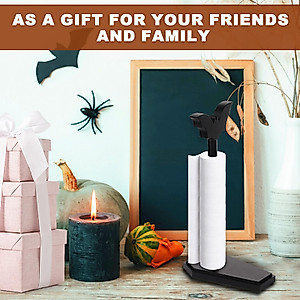 Bat Paper Towel Holder, Toilet Paper Holder Stand Black Paper Towel Holder Countertop Paper Holder Standing for Kitchen Bathroom Gothic Home Decor Halloween Decoration
