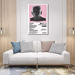 American Rapper Tyler Poster Decorative The Creator Album Cover Signed Limited Posters Wall Art Decor Print Picture Paintings for Living Room Bedroom Decoration Poster (6,12x18in Unframe)