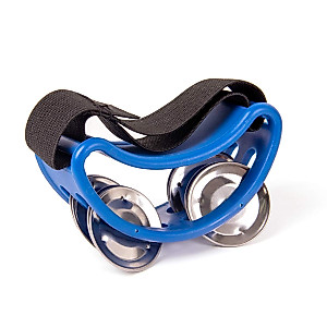 Foot Tambourine Percussion Jingle Shaker Musical Instrument Bells (Black)