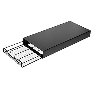 OKUMEYR Storage Rack Kitchen Storage Drawer Holder Espresso Mugs Coffee Holder Coffee Espresso Maker Shelf Holders Coffee Coffee Pod Rack Tea Stand Iron Black