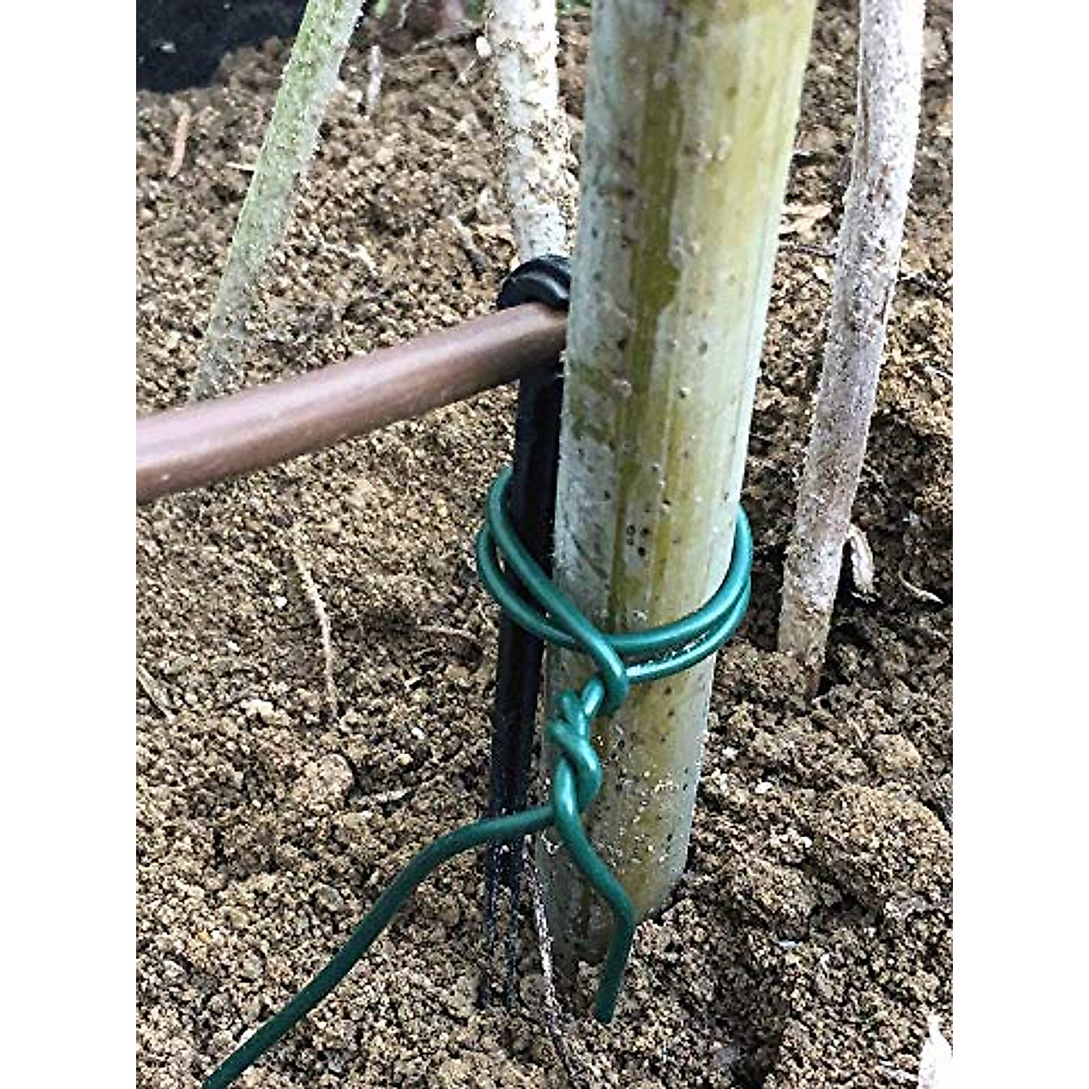 45M (147 Foot) Garden Wire Dark Green Coated Plant Twist Tie Garden Plant Training Wire