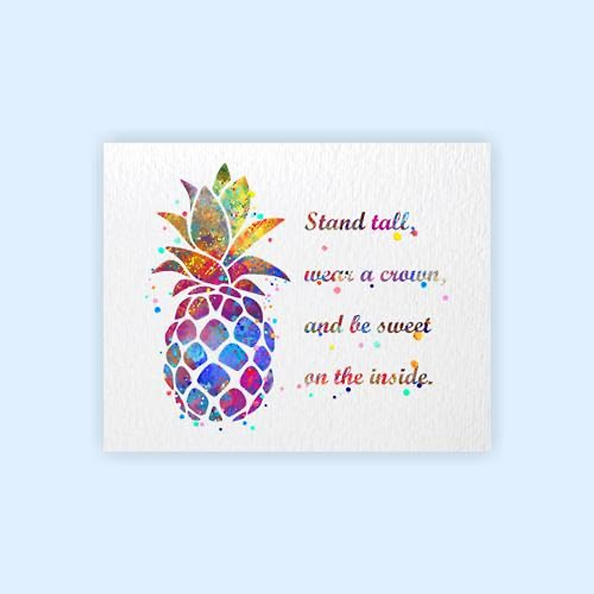Dignovel Studios 8X10 Unframed Pineapple Mother Daughter Quotes Wear Crown Stand Tall Watercolor Art Print Inspirational Wall Art Housewarming Office Home Decor DN553
