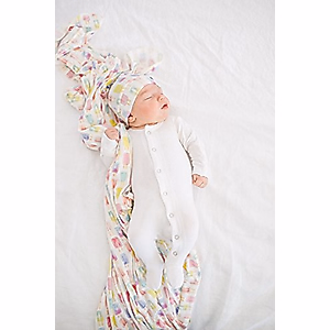 Large Premium Knit Baby Swaddle Receiving Blanket "Summer" by Copper Pearl