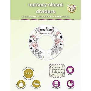 Mumsy Goose Nursery Closet Dividers Closet Organizers Baby Girl Clothes Dividers Blush Pink Black Floral