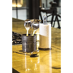 Kitchen Craft Utensil Holder Industrial Kitchen 12x14,5cm, 13.5 x 13.5 x 14.5 cm, Silver