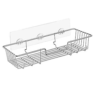 iPEGTOP 3PCS Transparent Adhesive for Shower Caddy Basket and Bathroom Shelf, 11 x 3.1 inches