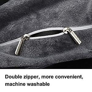 KWLET Pregnancy Pillow C Shaped Cover/Maternity Pillow Case with Double Zippers, Velvet, 57x30 Inch