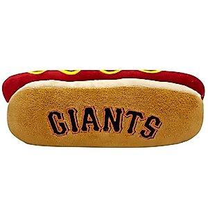 Pets First MLB San Francisco Giants Plush Dog Toys - Stadium Theme Snacks - Cutest Plush HOT-Dog Toy for Dogs & Cats with Inner Squeaker & Premium Embroidery of Baseball Team Name/Logo