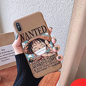 for iPhone Xs Max Case, for iPhone Xs Max Cover, Cute Japan Cartoon Anime One Piece Luffy Soft Silicone Case Cover for iPhone Xs Max XR 6S 7 8 Plus (for iPhone Xs Max)