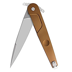 Hysenss 11" Pocket Folding Knife, N690 Stainless Steel Blade, Men's EDC Tactical Knife, Padded Lock for One Hand Operation, Suitable for Hunting, Outdoor Camping Fishing Cutting Gifting （yellow）