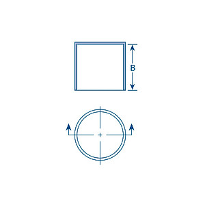 Straight Plastic Caps - TPE Straight Cap 1.719" (43.7mm) x 1.000" (25.4mm) +Knurl Yellow Tpe MOCAP S1.719-16KYW8 (qty100)