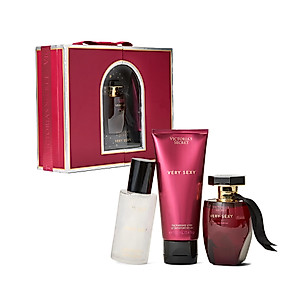 Victoria's Secret Very Sexy 3 Piece Luxe Fragrance Gift Set: 1.7 oz. Eau de Parfum, Travel Lotion, & Candle