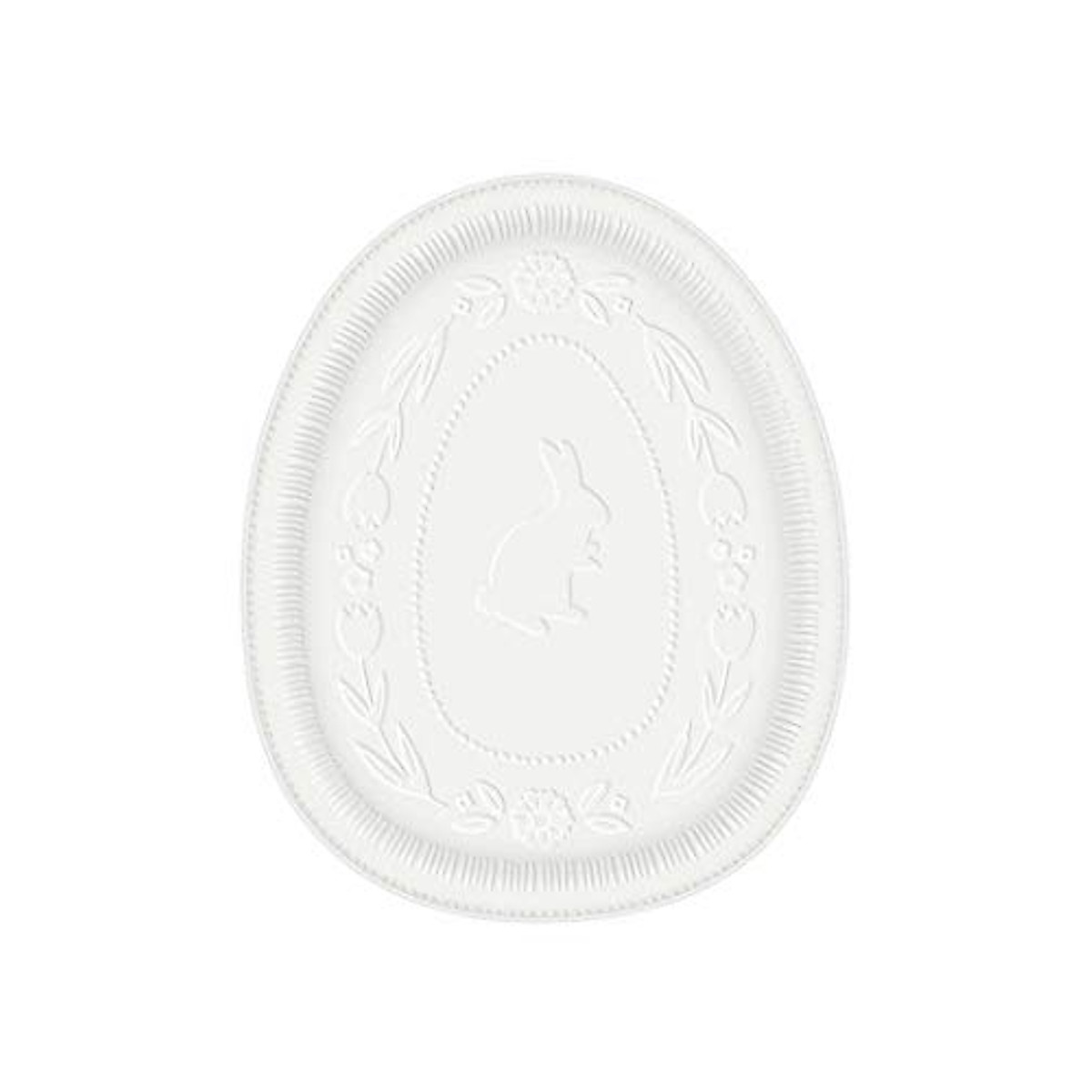 Amscan Egg-Shaped Melamine Platter - 16" | White | 1 Pc.