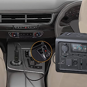 MJPOWER Car Charger Compatible with BLUETTI Car Charging Cable EB3A / EB70 / EB70S Portable Power Station 6.6 Feet 16AWG UL Certified DC Power Cord & 15A Fuse