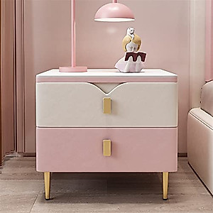 HIGOH Bedside Table Storage Bedside Table Mobile Dresser Coffee Bedside Table