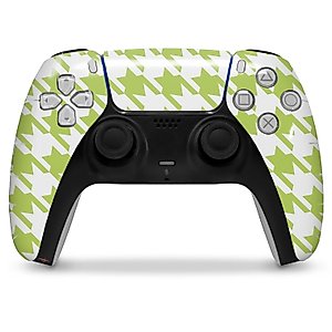 WraptorSkinz Skin Wrap Compatible with Sony PS5 DualSense Controller Houndstooth Sage Green (Controller NOT Included)