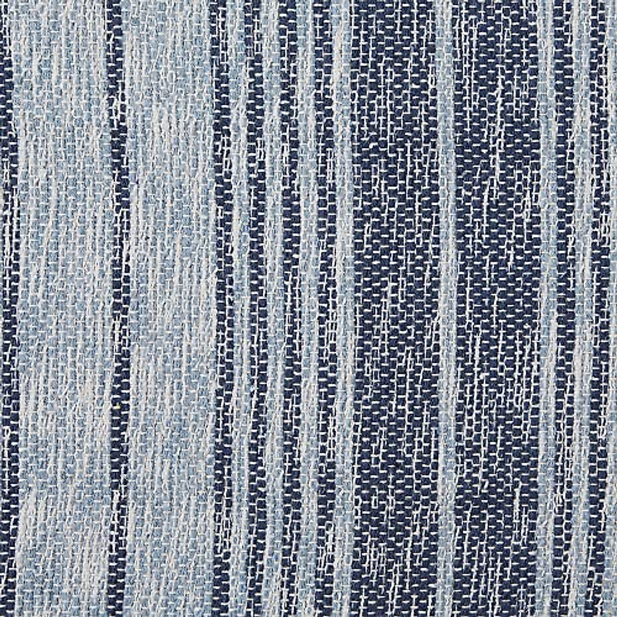 DII Woven Rag Rug Collection Recycled Yarn Variegated Rustic Stripe, 2x3', French Blue