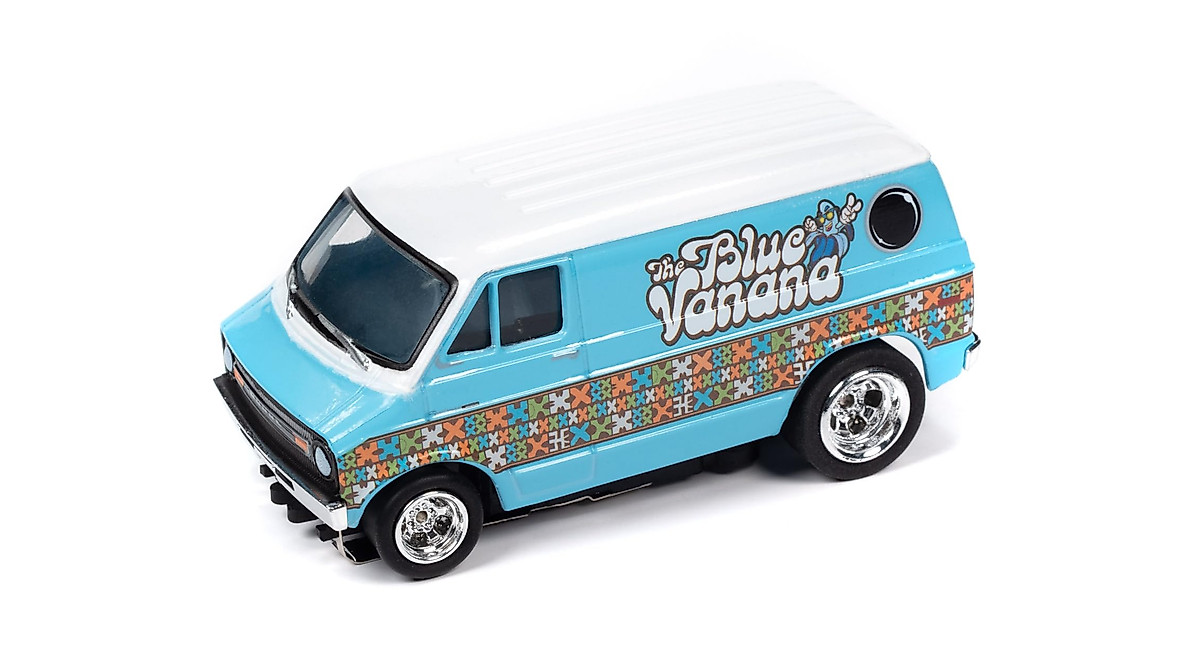 Auto World 4Gear 1973 Dodge Van Slot Cars Set | HO Scale Collectible