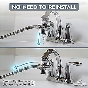 SmarterFresh Faucet Diverter Valve With Aerator and Male Threaded Adapter, Faucet Adapter for Hose Attachment, Faucet Connector for Water Diversion