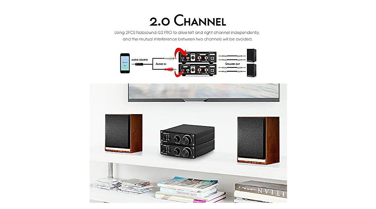 Nobsound G2 PRO 300W Subwoofer Amplifier for Hi-Fi Sound