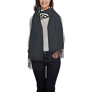 Custom Women's Scarf Winter Warm Personalized Scarf Add Picture Text Logo Custom Design Women's Shawl Black