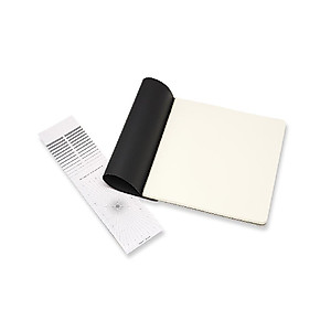 Moleskine Art Sketch Pad, Soft Cover, Square (7.5" x 7.5") Plain/Blank, Black, 48 Pages