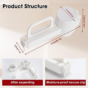 2PCS Food Bag Clips with Pour Spout Food Bag Clip with Pour Spout Bag Spout Clip Suitable for Flour, Snack Bags Clips for Kitchen Bag Sealing Clip with Pour Spout Bag Clips for Food Storage (2PCS)