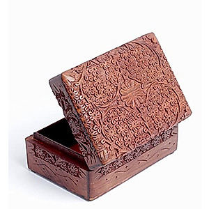 ARTISENIA Handmade Rosewood Keepsake Box Jewellery Chest Organiser Tarot Card Decks Unique Gift Ideas for Women Small 7 X 5 Inches