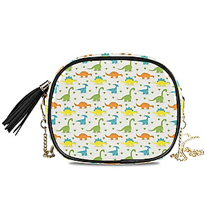 Jurassic Dinosaur Small Crossbody Shoulder Bag for Women,Cellphone Bags Card Holder Wallet Purse and Handbags