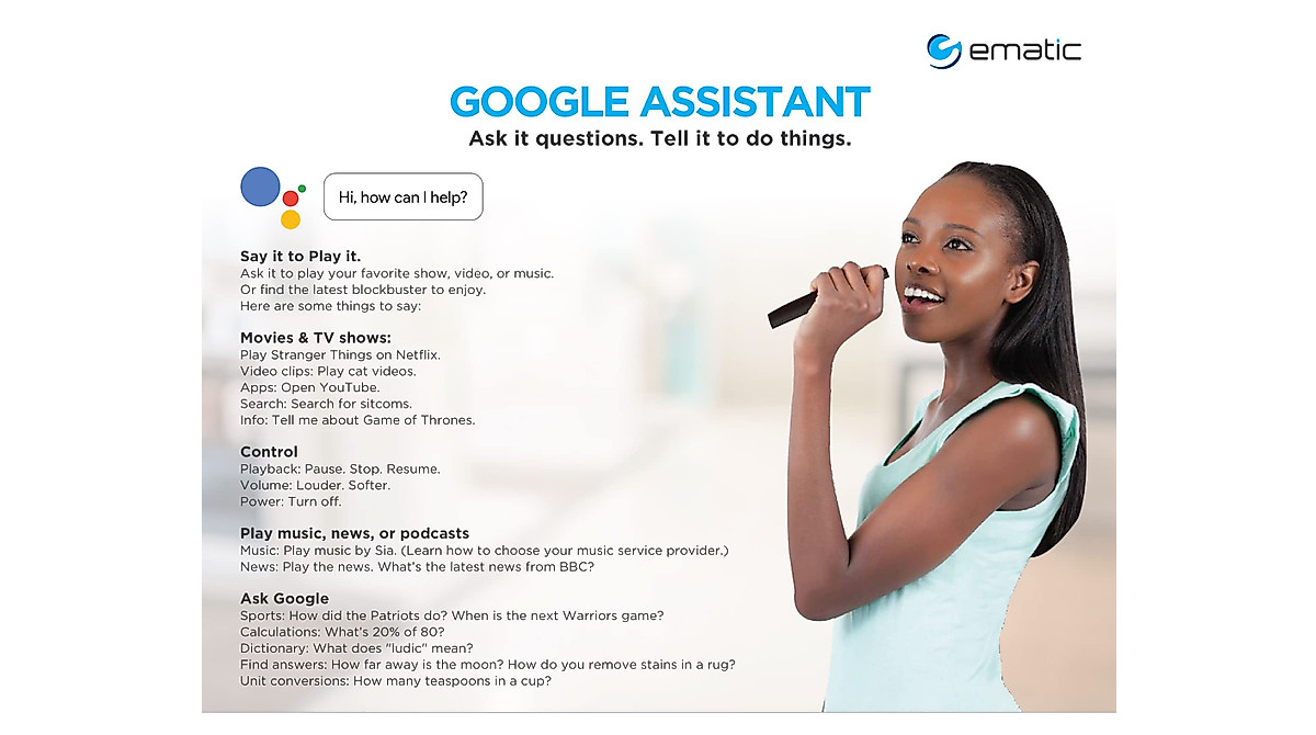 Ematic 4K Ultra HD Android TV Box with Chromecast and Netflix