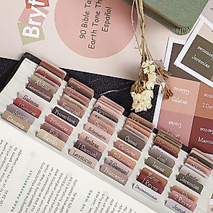 Spanish Earth Tone Bible tabs, Large Print Laminated Bible tabs for Women and Men, Easy to Read, Easy to Apply, Bible Journaling Tabs