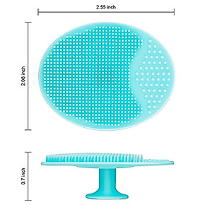 4 Pack Face Scrubber,JEXCULL Soft Silicone Facial Cleansing Brush Face Exfoliator Blackhead Acne Pore Pad Cradle Cap Face Wash Brush for Deep Cleaning Skin Care