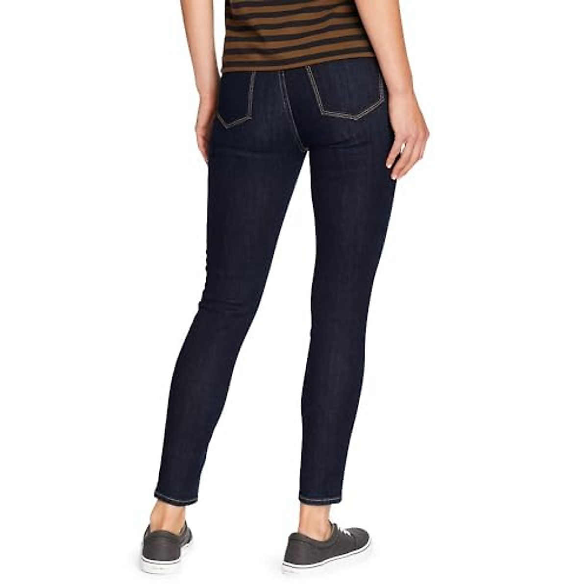 Eddie Bauer Women's Revival High-Rise Slim Straight Jeans, Aged Blue, 8