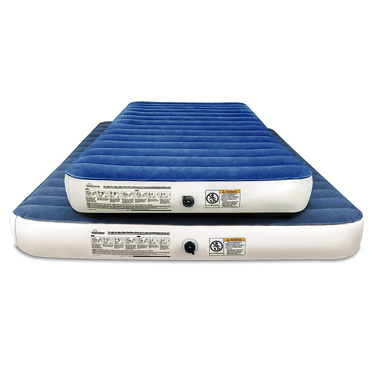 SoundAsleep Camping Series Air Mattress Bundle - Queen and Twin Size
