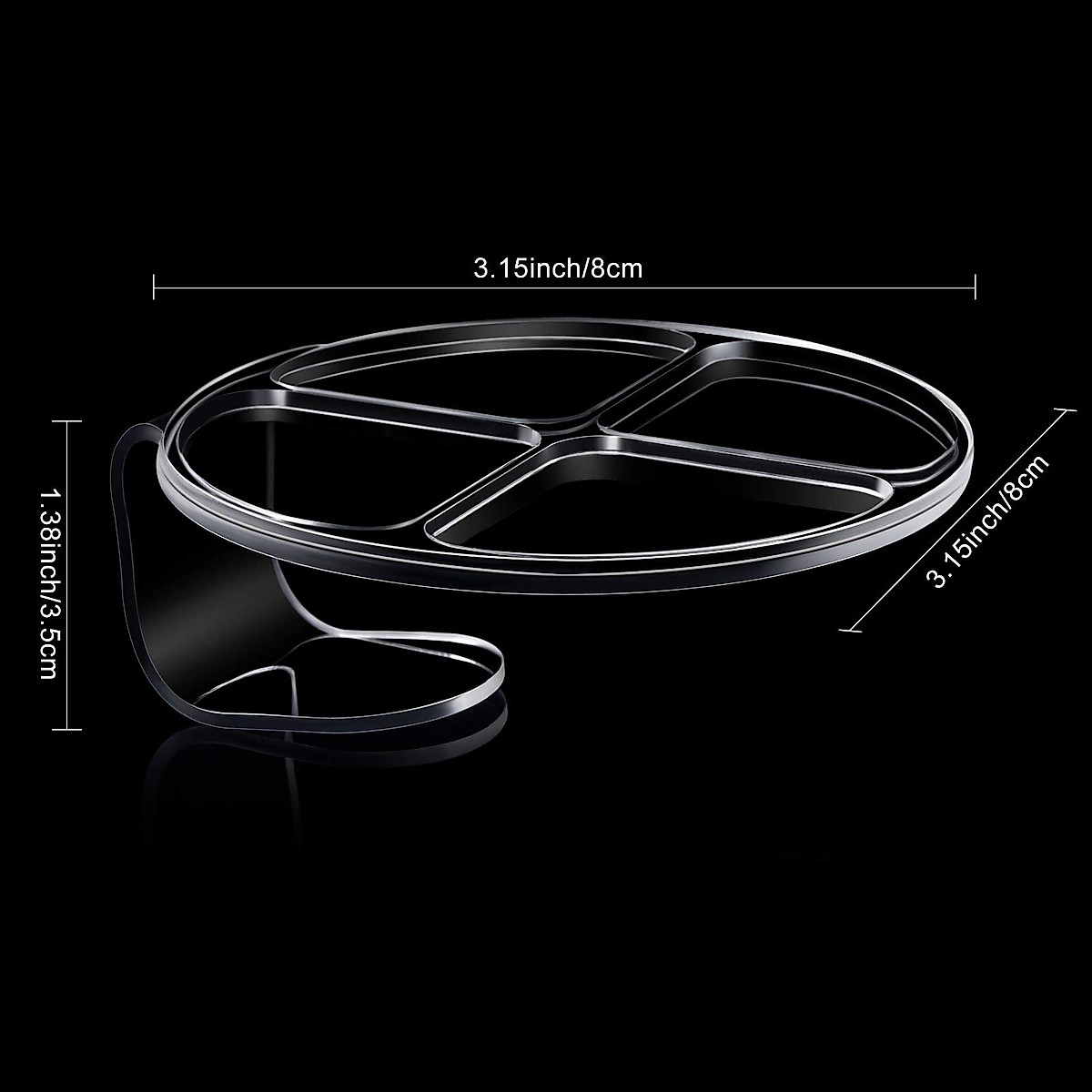 2 Pcs Acrylic Makeup Palette, Foundation Mixing Palette, Hand-held Makeup Spatula Nail Art Manicure Tray Clear Cosmetic Spatula for Beauty Salon Color Cream Mixing Foundation