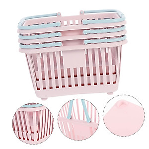 Didiseaon 6 pcs Storage basket shopping basket small baskets for organizing basket with handle kids shopping cart Grocery Baskets Mini plastic pallets Vegetable Basket storage box child Toy